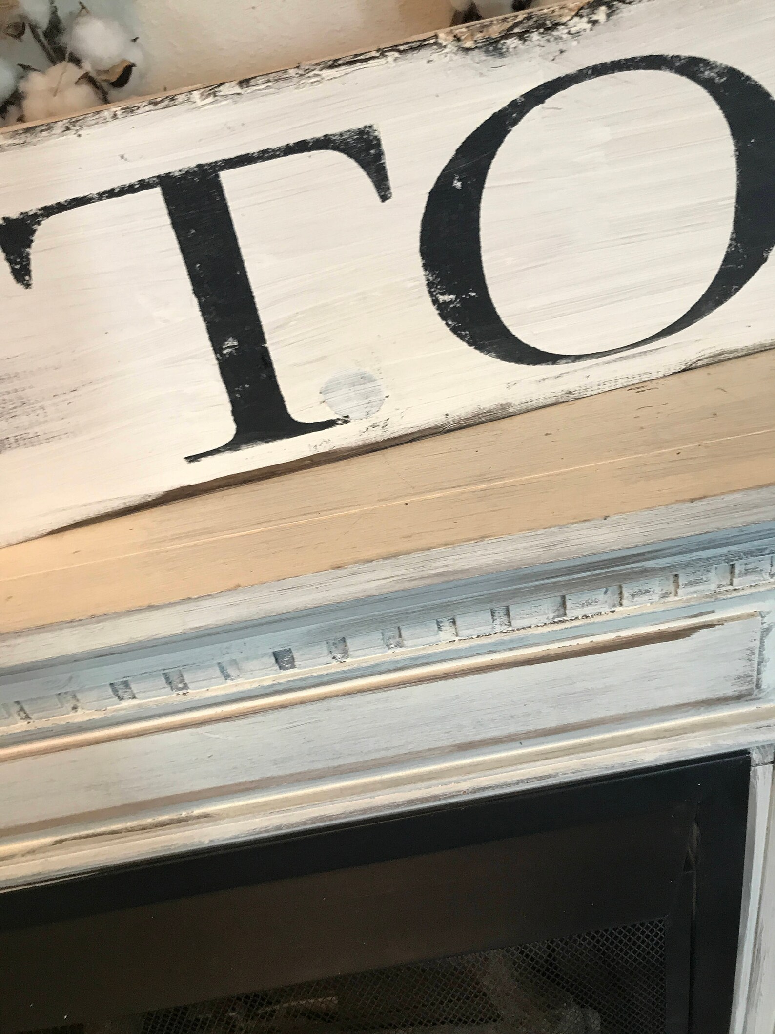 Cotton Sign / You Pick Size /farmhouse Sign / Hand Painted Distressed ...