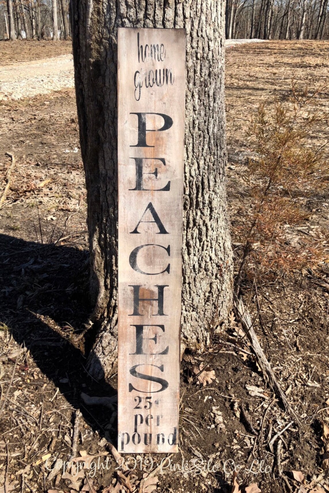 Home Grown Peaches Sign / Vertical Farmhouse Sign / Rustic | Etsy