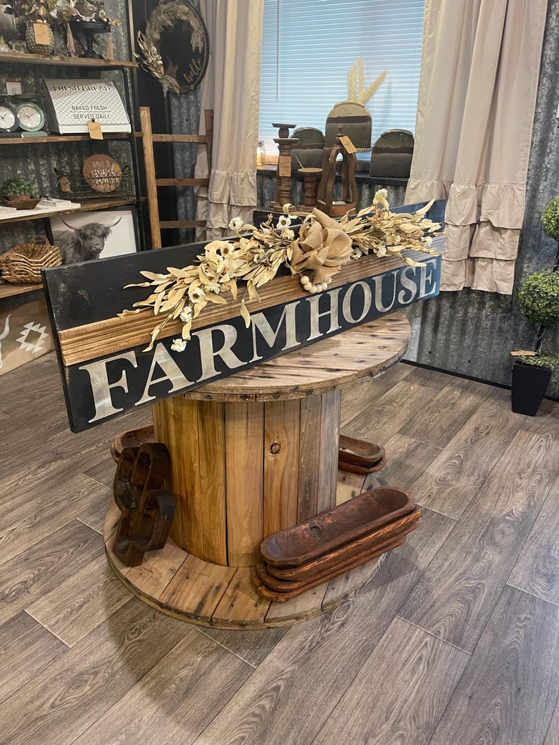 Hand Painted Farmhouse Wood Sign: Rustic Modern Wall Decor - Etsy