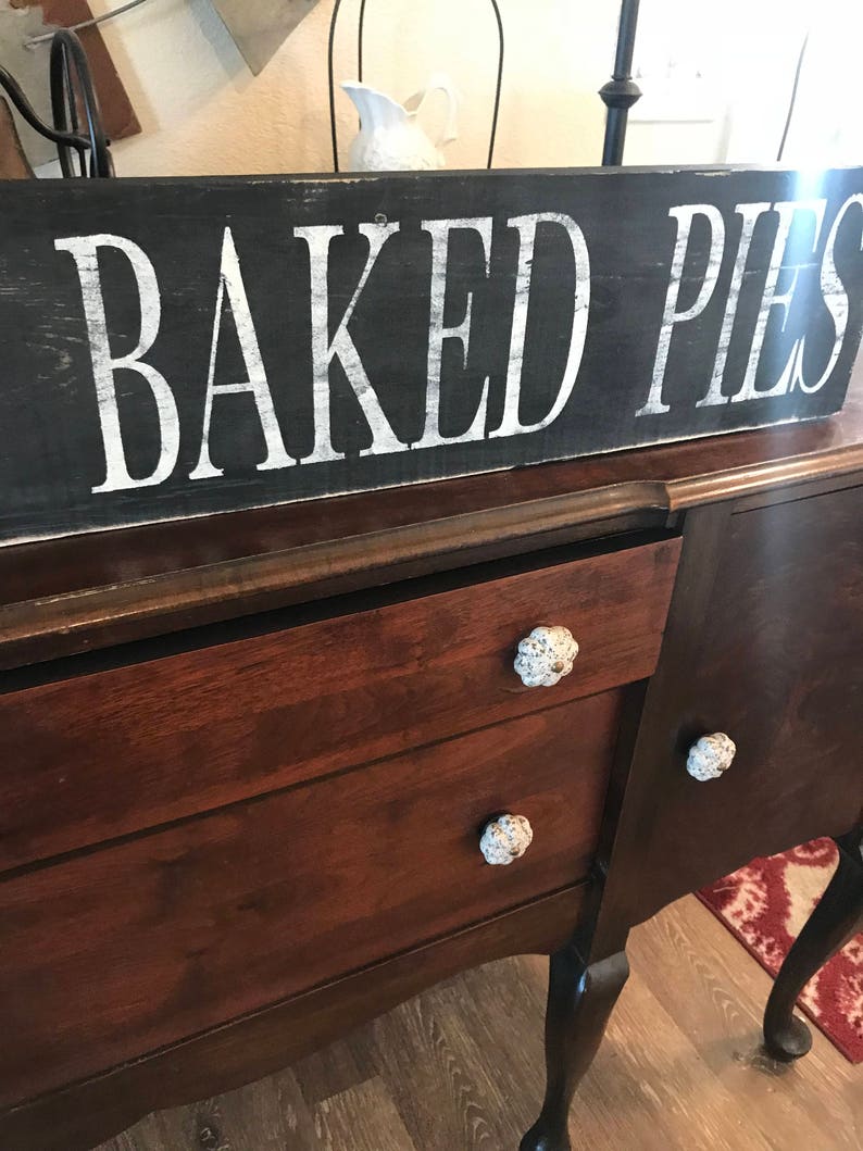 Fresh Baked Pies Sign/ Hand Painted Wood Sign / Antique Sign / - Etsy
