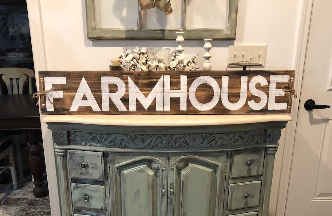 Farmhouse Sign / Huge 4 Ft Farmhouse Sign / Rustic Sign / Farmhouse ...