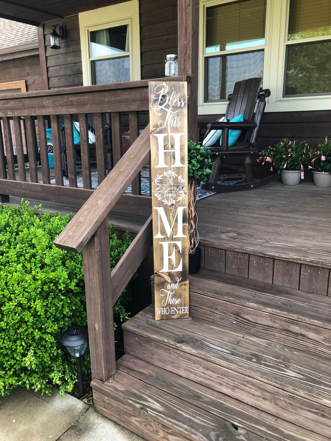 Front Porch Welcome Sign / Vertical Welcome Sign / Name Sign / - Etsy