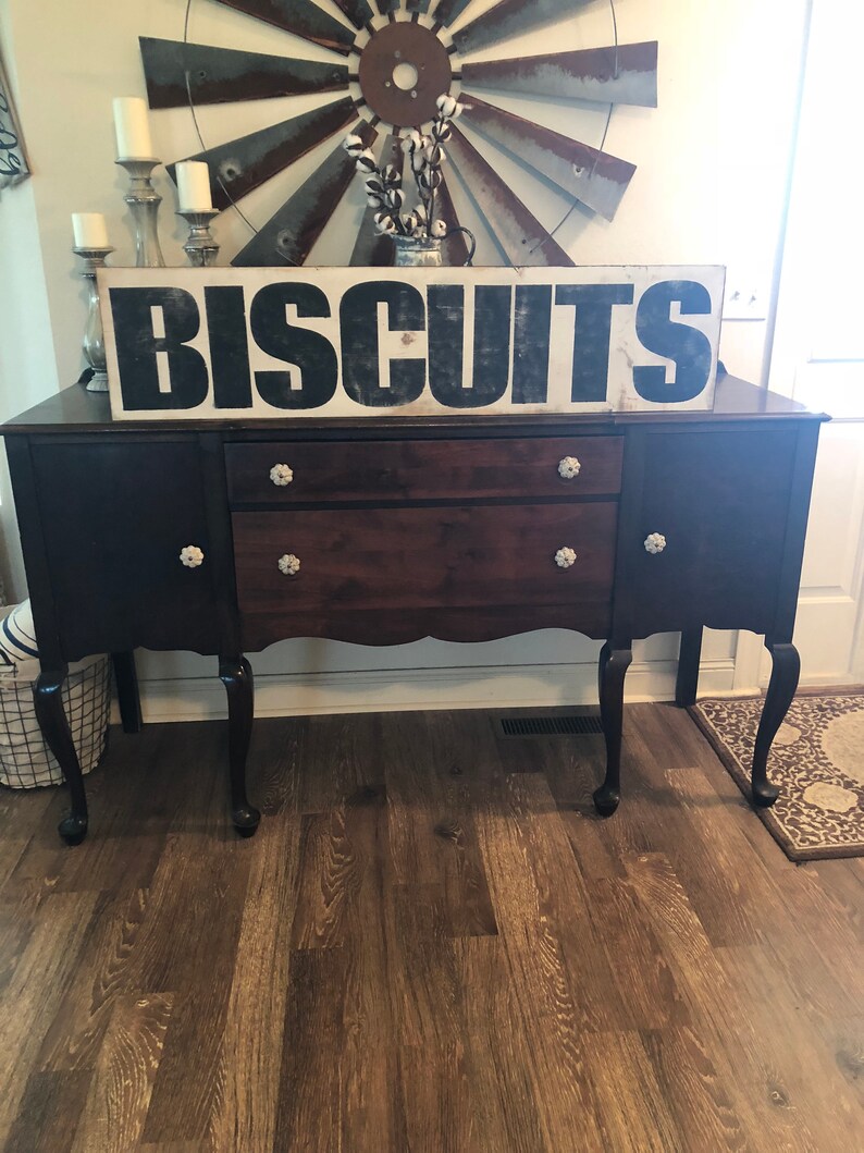 Large Biscuits Sign / Hand Painted Wood Sign / Distressed - Etsy