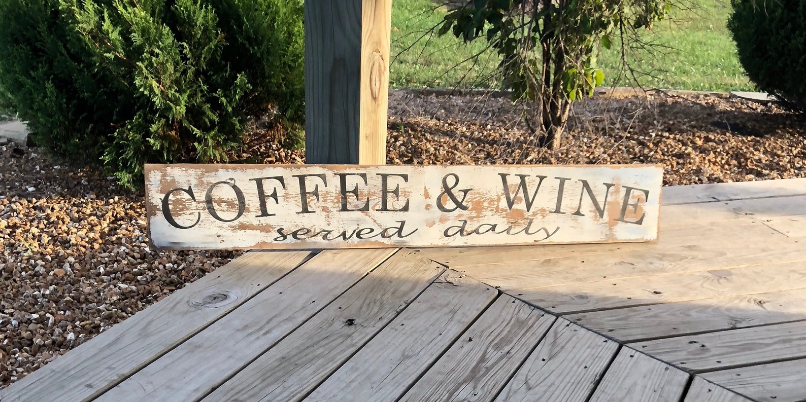 Coffee and Wine Sign / Wine Sign / Coffee Sign / Rustic Sign / | Etsy