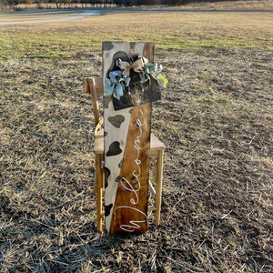 Rustic Cow Print Welcome Sign / Two Signs Attached / Cow Print Sign ...