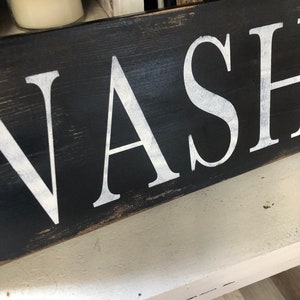 Washroom Sign / Laundry Sign / Rustic Laundry Sign / Wash and Dry Sign ...