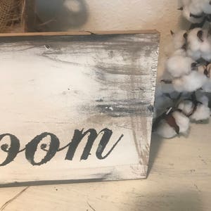 Farmhouse Bathroom Sign / Rustic Hand Painted Wall Decor / Distressed ...