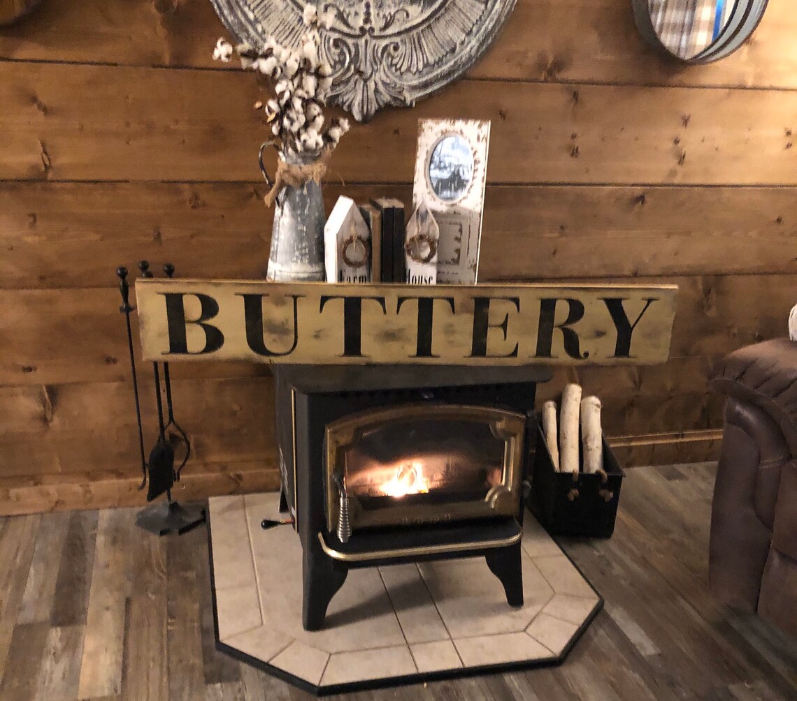 Buttery Sign / Farmhouse Sign / 4 Ft Primitive Sign / Farmhouse Wall ...