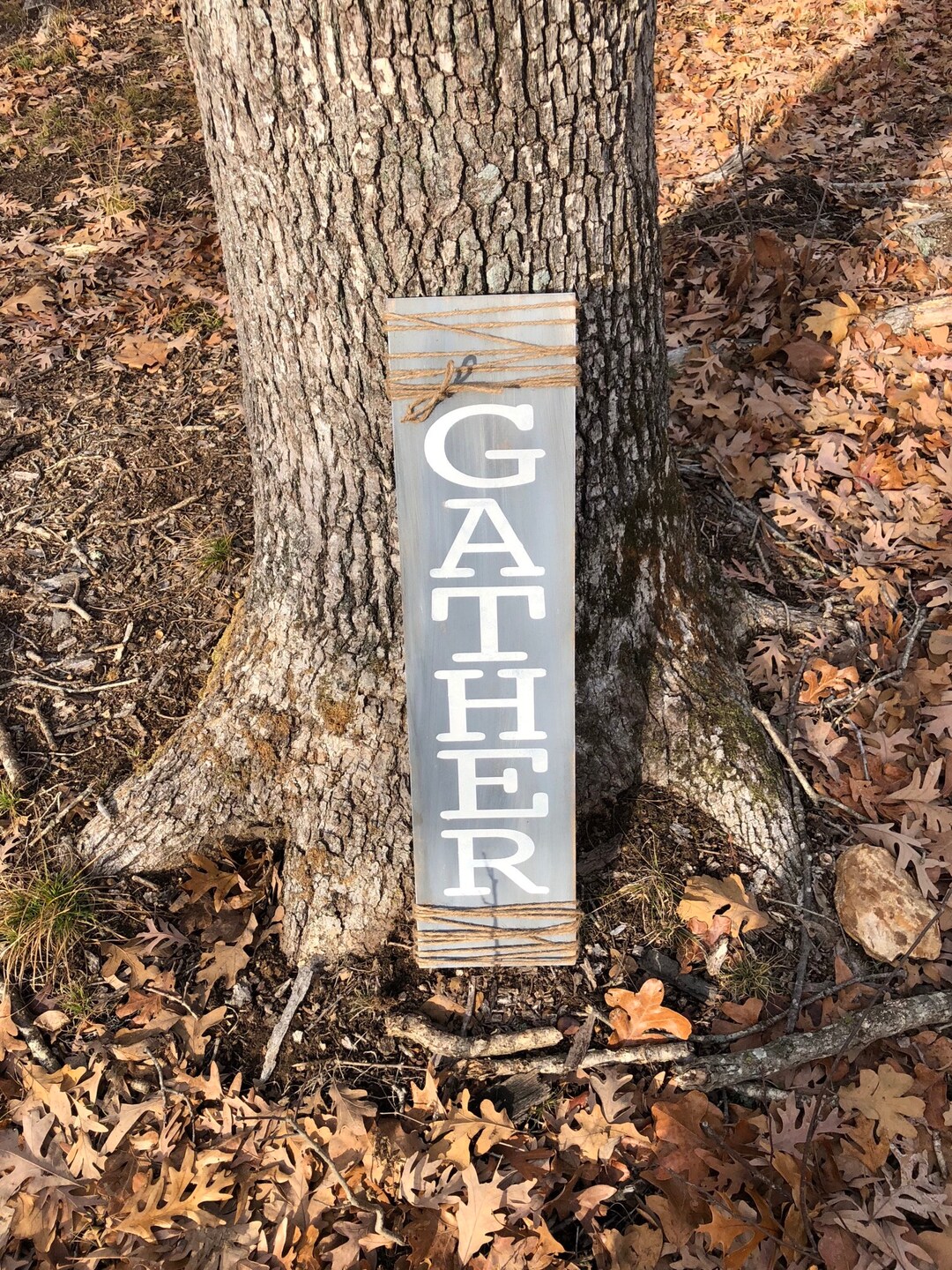 Large Vertical Gather Sign / Gather Sign / Thankful Sign / Farmhouse ...