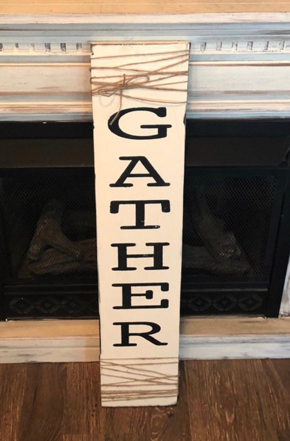 Large Vertical Gather Sign / Gather Sign / Thankful Sign / Farmhouse ...