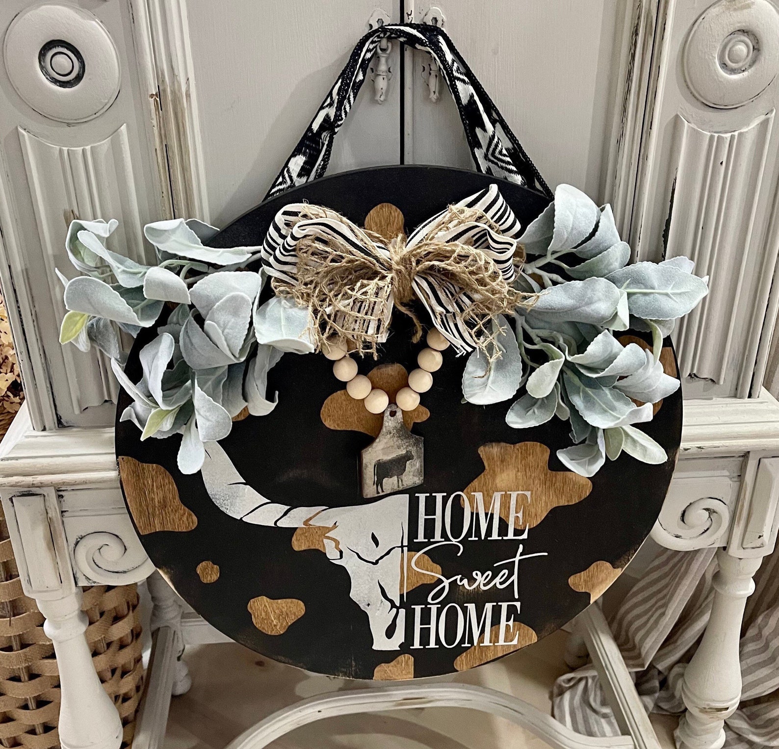 18 Cow Sign / Cow Sign / Cow Decor / Rustic Western Decor / Longhorn ...