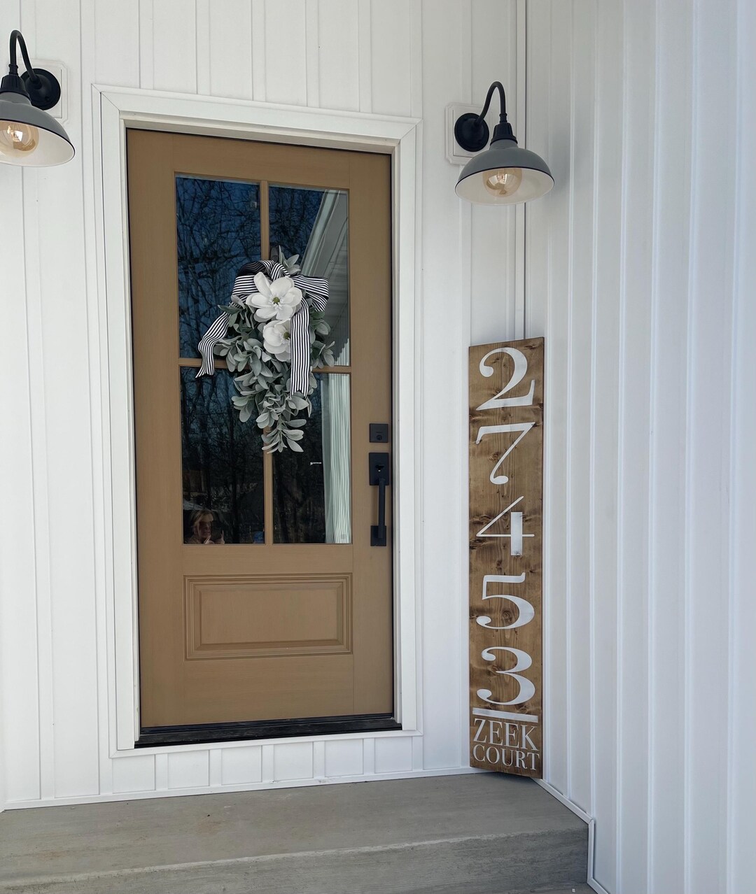 Vertical Address Sign / Porch Sign / Leaner Sign / Street Number Sign ...