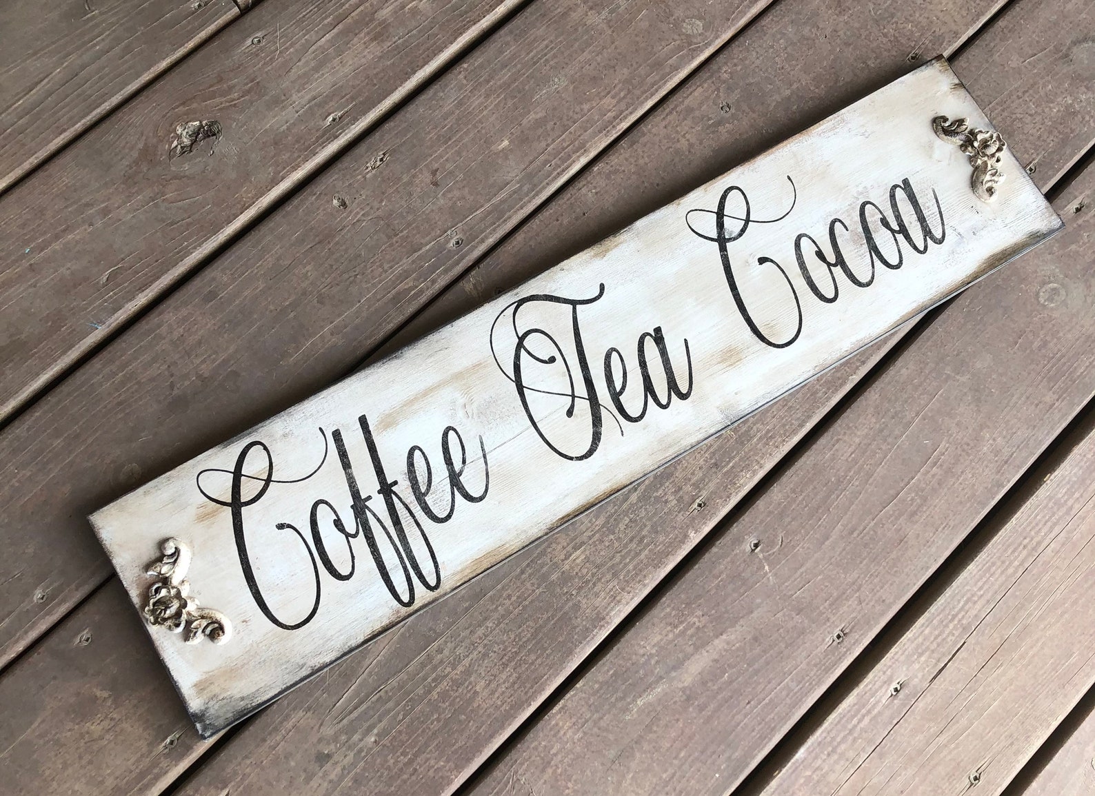 French Country Coffee Sign / Coffee Tea Cocoa Sign / Coffee | Etsy