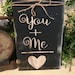 You and Me Sign / Love Sign / Farmhouse Sign / Shelf Sitter / Rustic ...