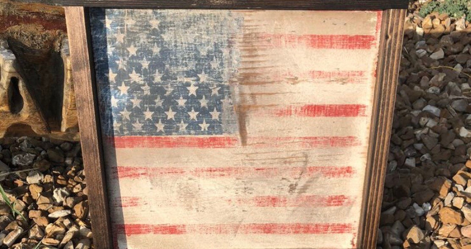 America sign / Rustic flag sign / Patriotic flag sign / | Etsy