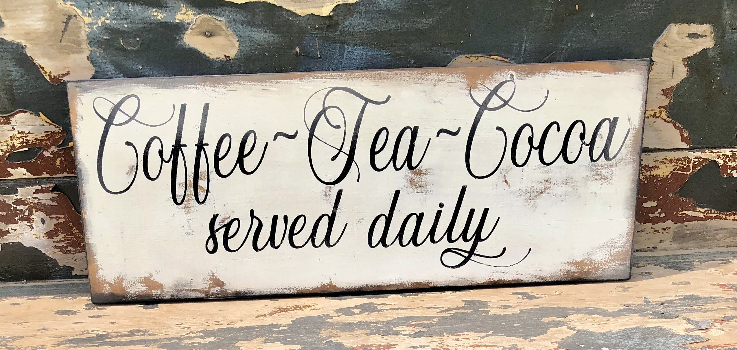 Coffee Tea Cocoa Sign / Farmhouse Coffee Tea Sign / Coffee - Etsy UK