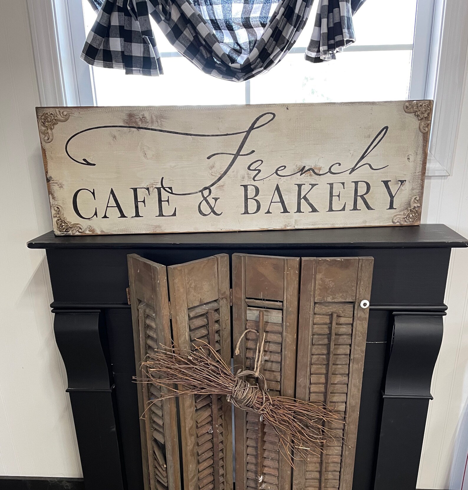 Farmhouse Sign / French Cafe and Bakery Sign / Rustic Farmhouse Sign ...