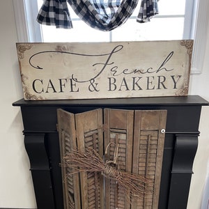 Farmhouse Sign / French Cafe and Bakery Sign / Rustic Farmhouse Sign ...
