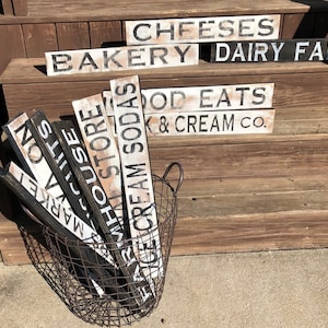 You Pick / Mini Signs / Farmhouse Sign / Rustic Sign / Milk and Dairy ...