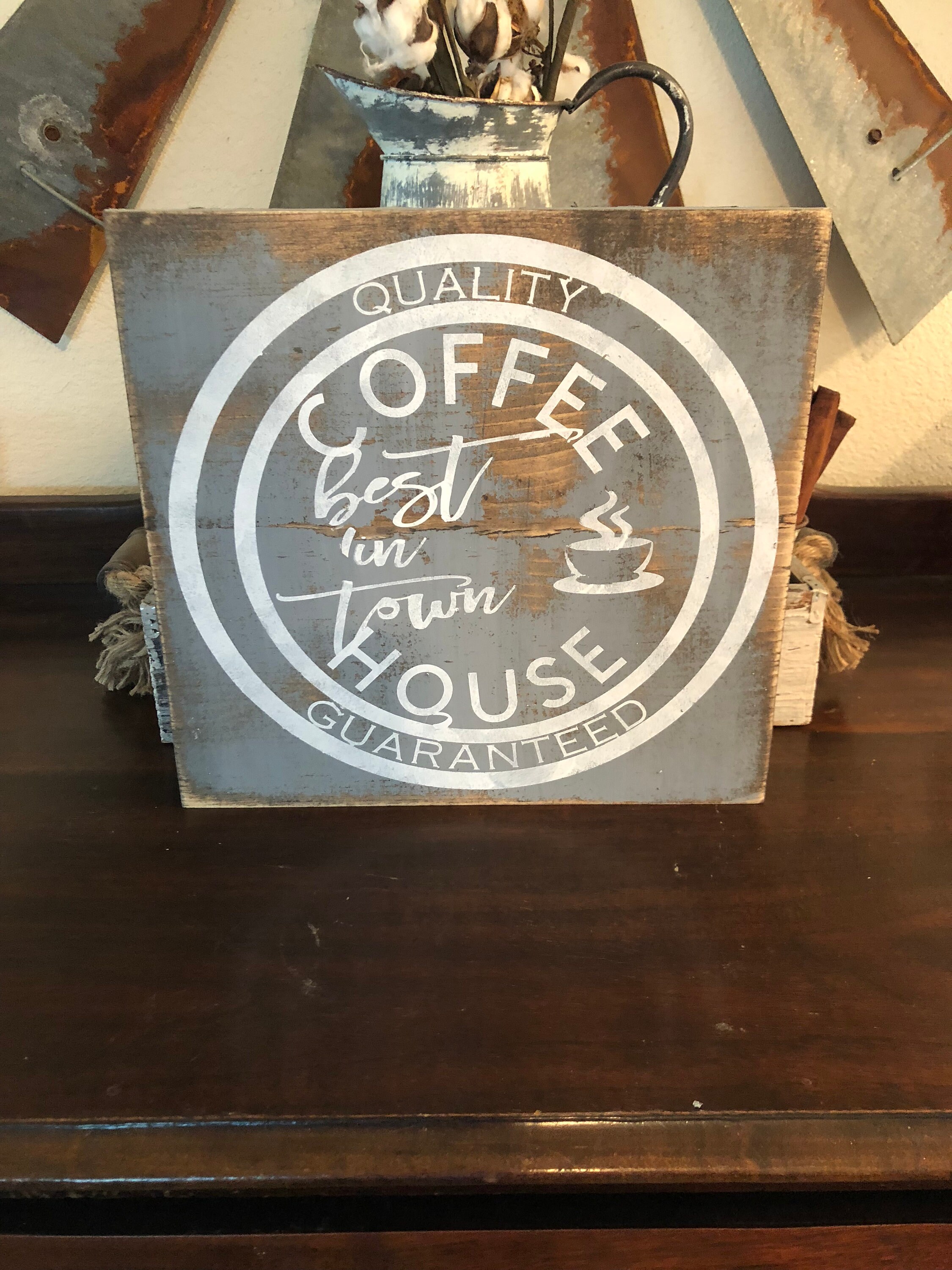 Coffee House Sign / Coffee Sign / Rustic Sign / Farmhouse Wall | Etsy