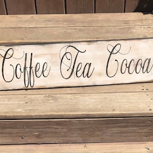Hand-painted Coffee Bar Sign: French Country Farmhouse Decor - Etsy