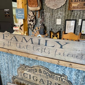 Family is a Gift That Lasts Forever Sign / Huge Family Sign / Farmhouse ...
