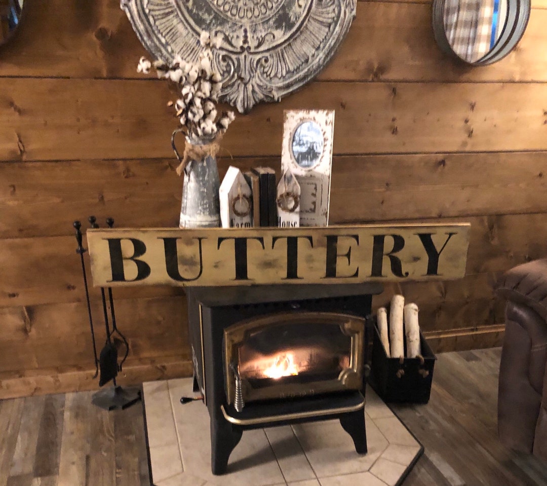 Buttery Sign / Farmhouse Sign / 4 Ft Primitive Sign / Farmhouse Wall ...