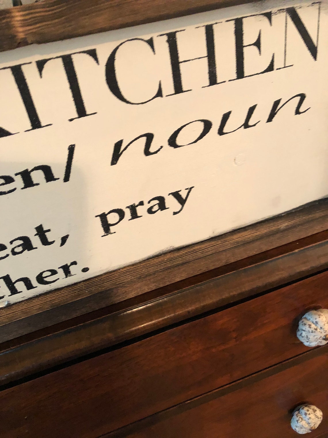 Farmhouse Kitchen Sign / Definition Sign / a Kitchen is Where - Etsy