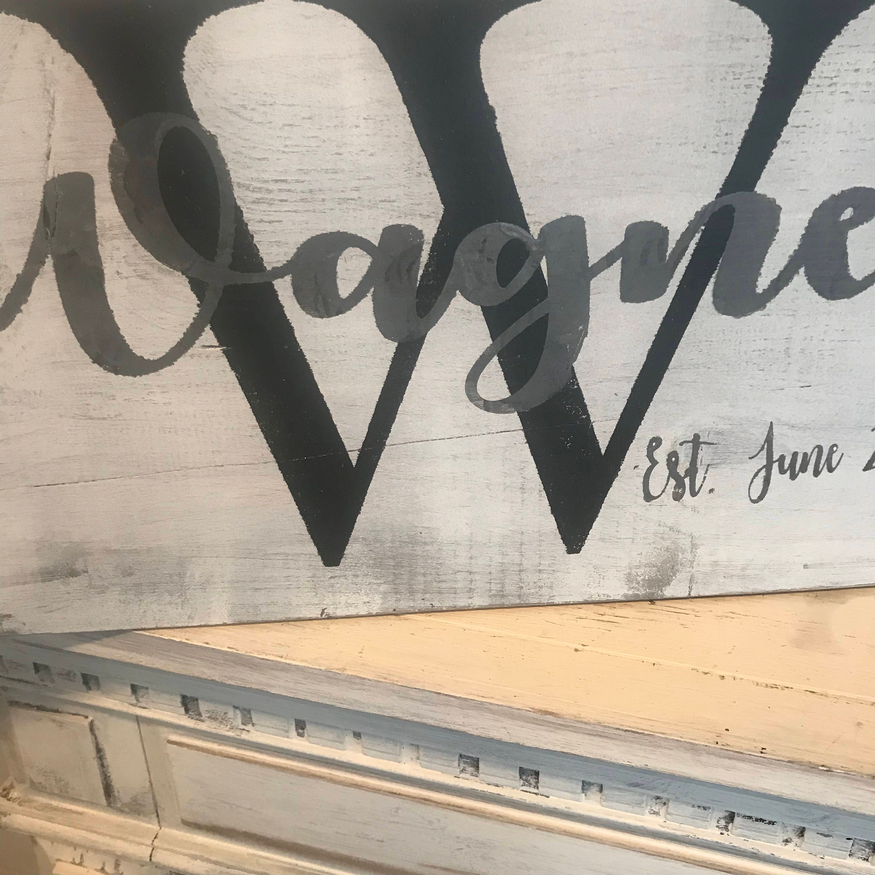 Family sign / last name sign / personalized sign / hand | Etsy