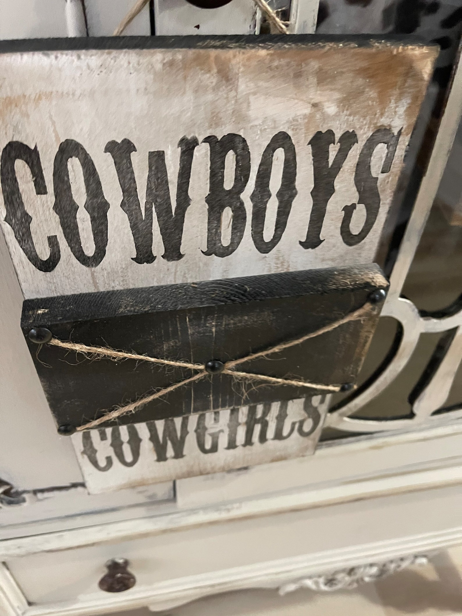 Ready to Ship / Cowboy Cowgirl Restroom Sign / Bathroom Sign / - Etsy