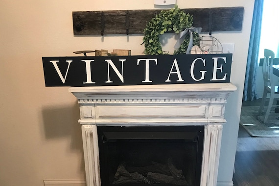 Large vintage sign / hand painted wood sign / antique sign / | Etsy