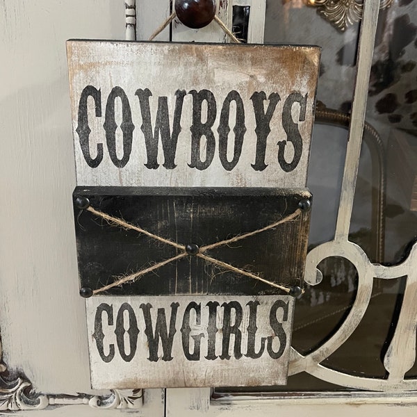 Cowboy Restroom Sign - Etsy