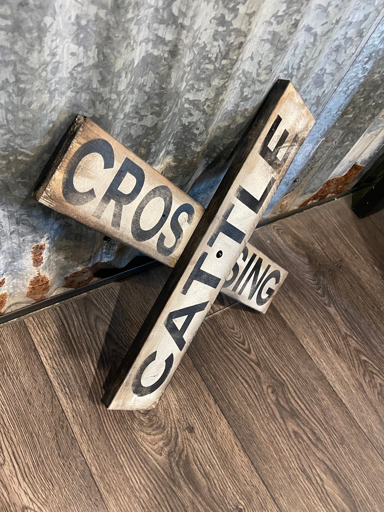 Hand Painted Cattle Crossing Sign: Rustic Farmhouse Decor - Etsy