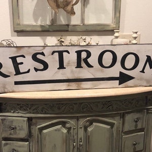 Huge Restroom Sign / Bathroom Sign / Rustic Farmhouse Sign / Country ...