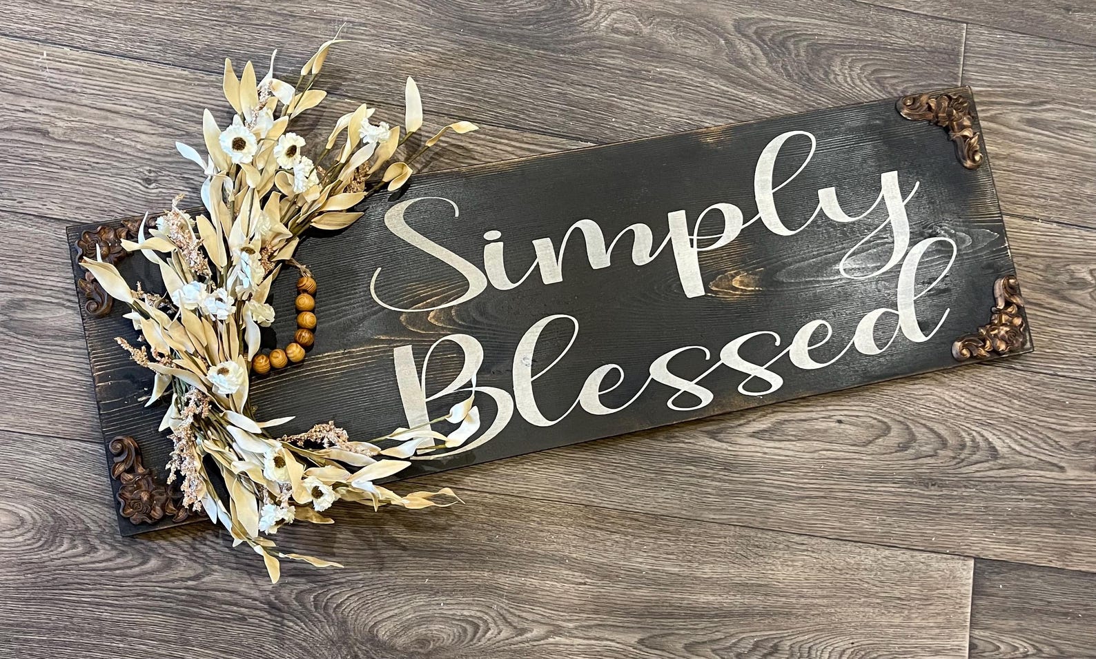 Simply Blessed / Handmade Hand Painted / Family Sign / Housewarming ...
