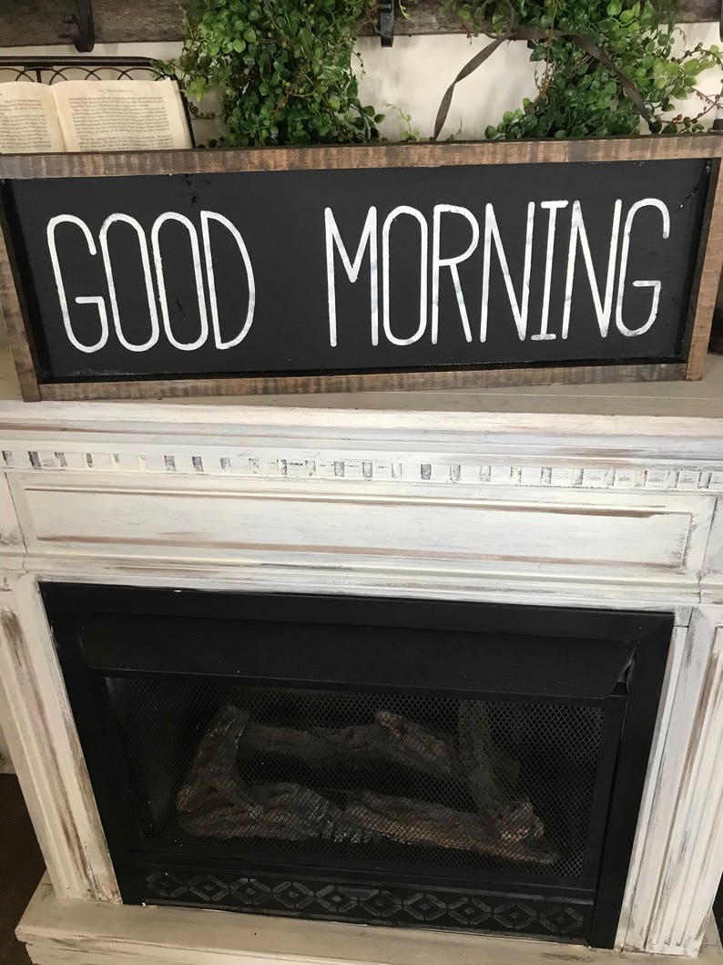 Good Morning Sign / Farmhouse Wall Decor / Bathroom Sign / - Etsy