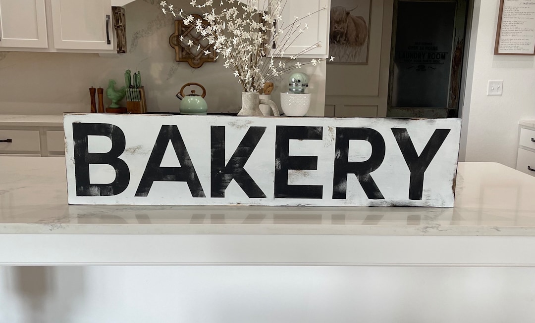 Large Bakery Sign / Farmhouse Bakery Sign / Rustic Hand Painted Sign ...
