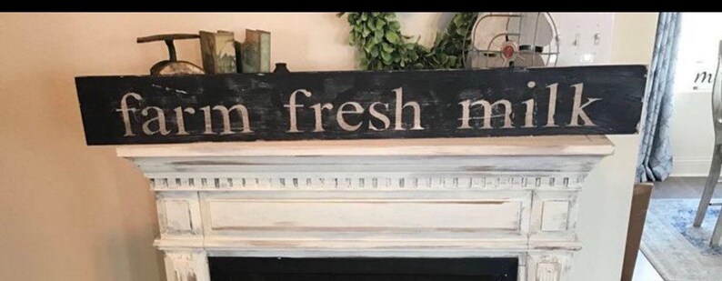 Farm Fresh Milk Sign / 34 or 5 Ft Farmhouse Sign / Rustic - Etsy