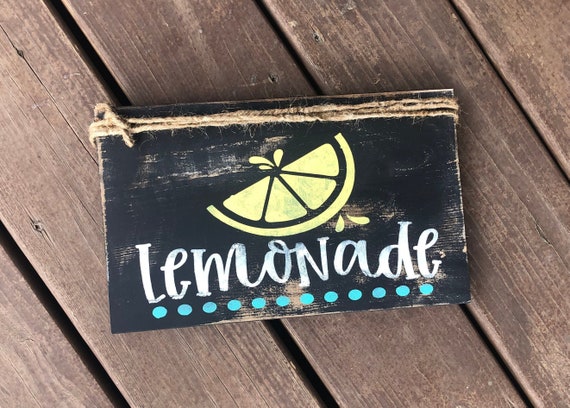 Rustic Lemonade Sign / Lemonade Decor / Farmhouse Sign / Lemon - Etsy