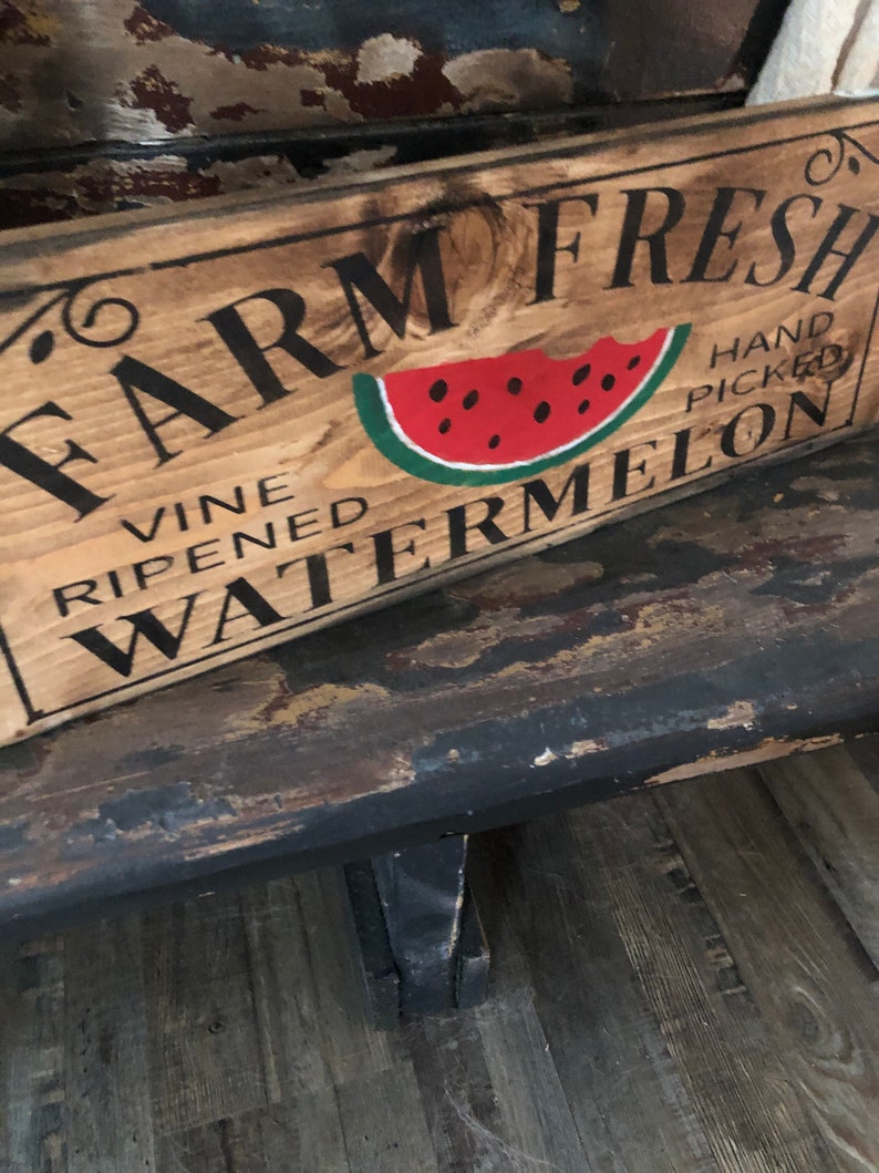 Rustic Watermelon Sign / Watermelon Sign / Farm Fresh - Etsy