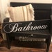 Farmhouse Bathroom Sign / Rustic Hand Painted Wall Decor / - Etsy