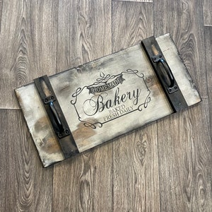 Hand Painted French Country Bakery Tray: Vintage Kitchen Decor (24” X ...