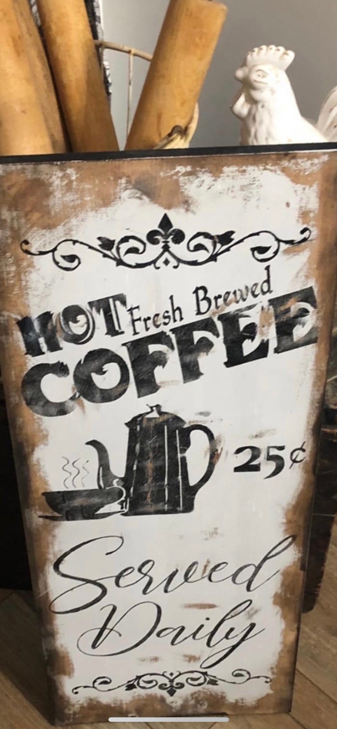 Vintage Coffee Sign / Coffee Bar Sign / Kitchen Sign / - Etsy