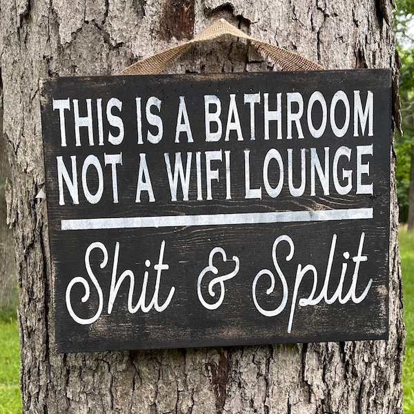 Shit and Split Sign - Etsy