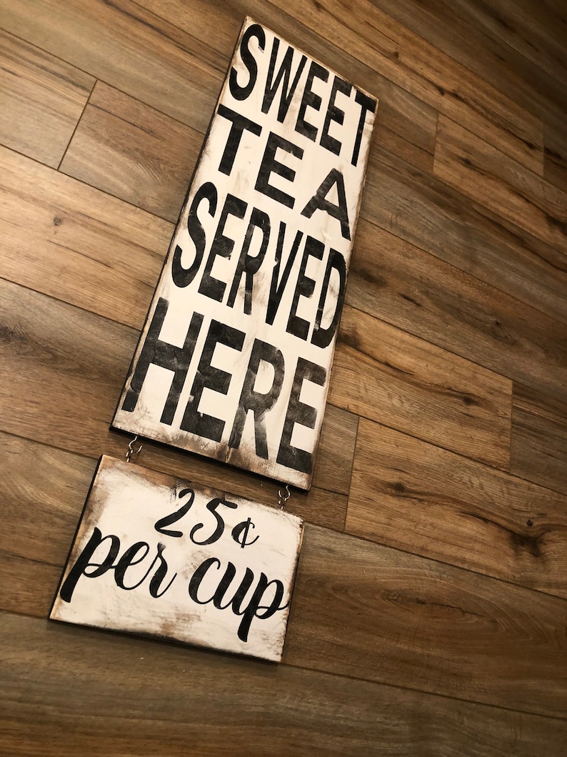 Large Sweet Tea Sign / Sweet Tea Served Here Sign / Farmhouse - Etsy