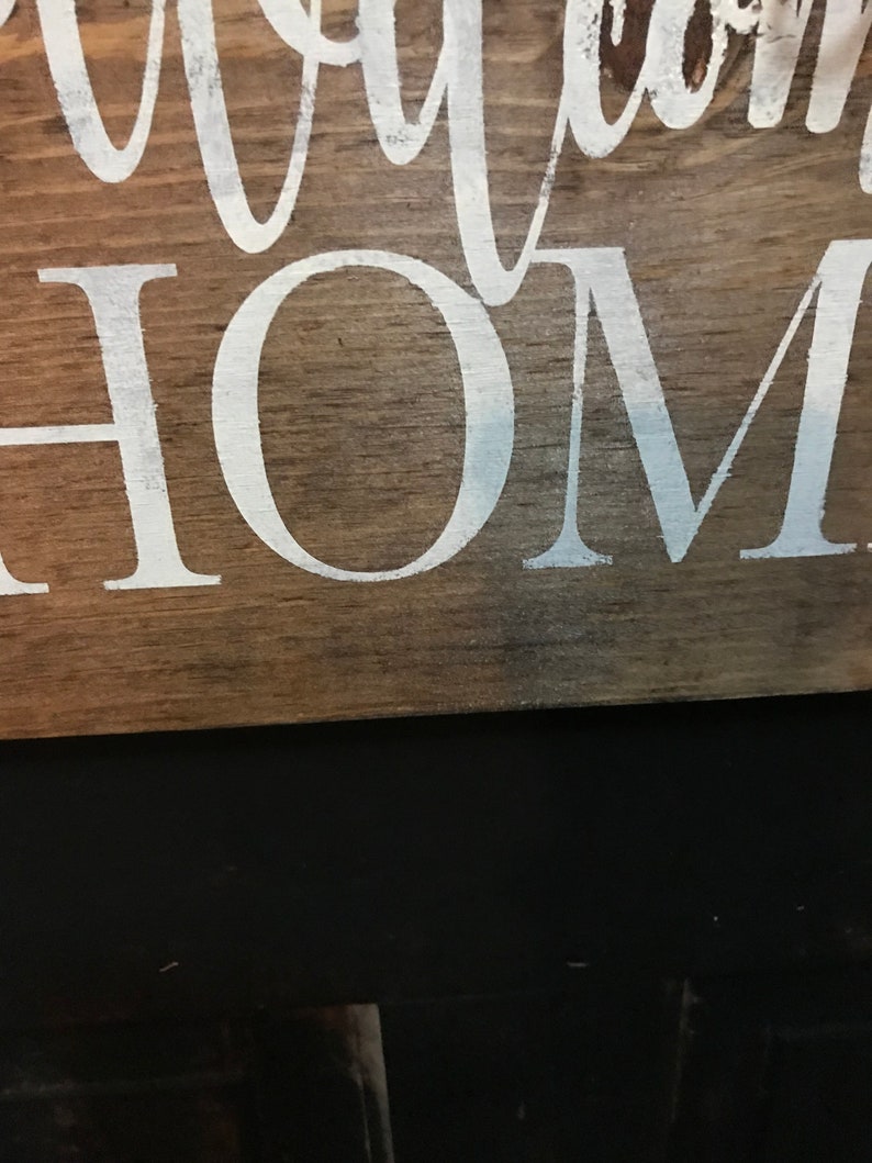 Welcome Home Sign / Farmhouse Wall Decor / Wall Sign / Family - Etsy