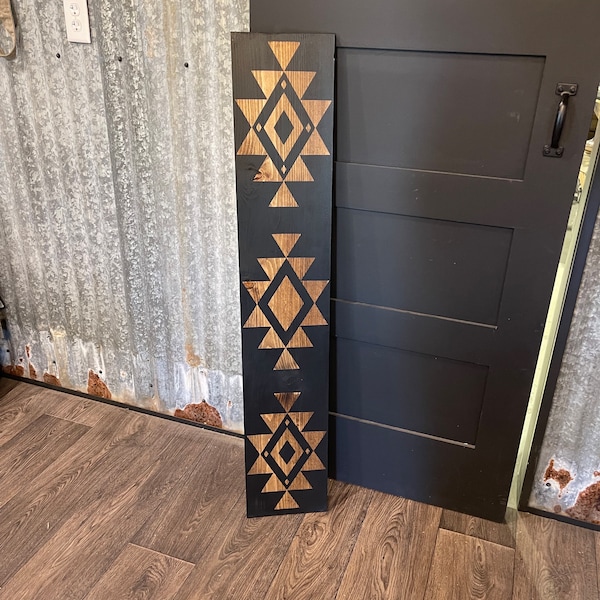 Aztec Wood Sign - Etsy