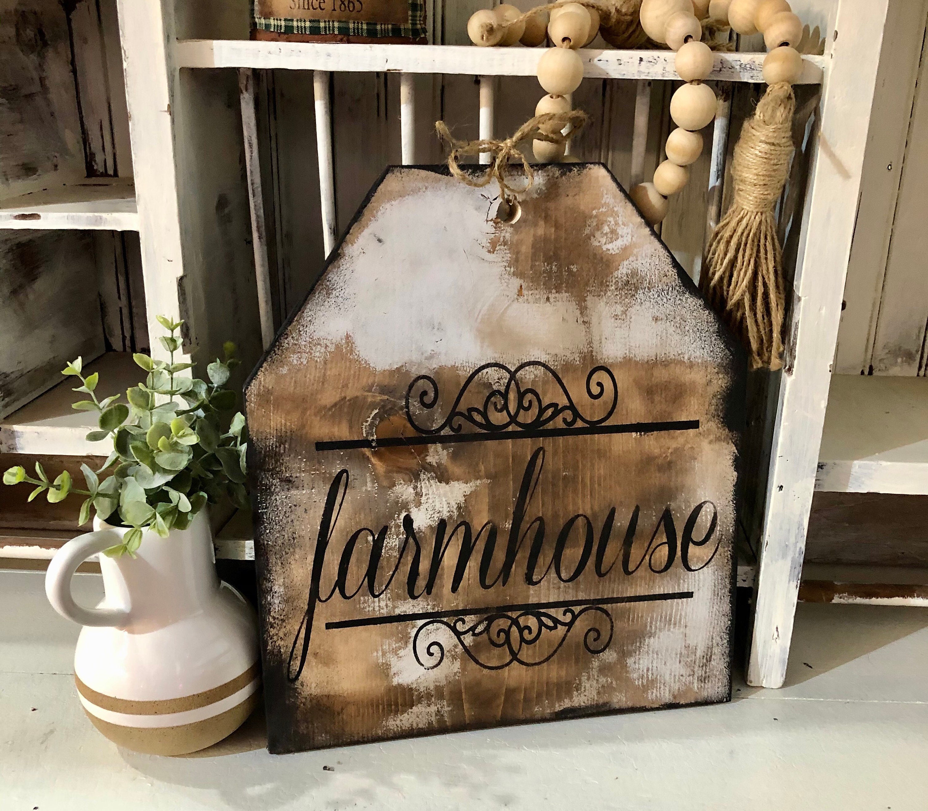 Farmhouse Tag Sign / Farmhouse Sign / Rustic Sign / Farmhouse | Etsy