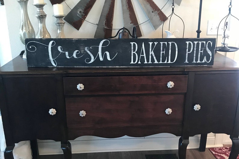 Fresh Baked Pies Sign/ Hand Painted Wood Sign / Antique Sign / - Etsy