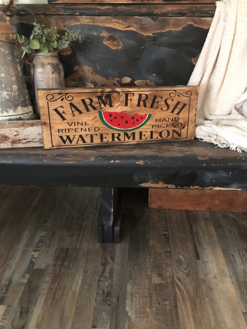 Rustic Watermelon Sign / Watermelon Sign / Farm Fresh - Etsy